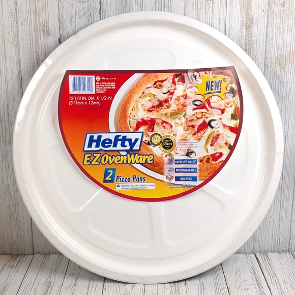 Hefty | Kitchen | Vintage Hefty Ez Ovenware Pizza Pans 2ct Nonstick Microwavable Oven Safe 425 ...